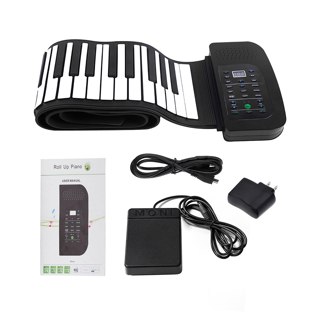 Portable 88 Keys Piano Electronic piano Silicone Flexible Folding Piano ...