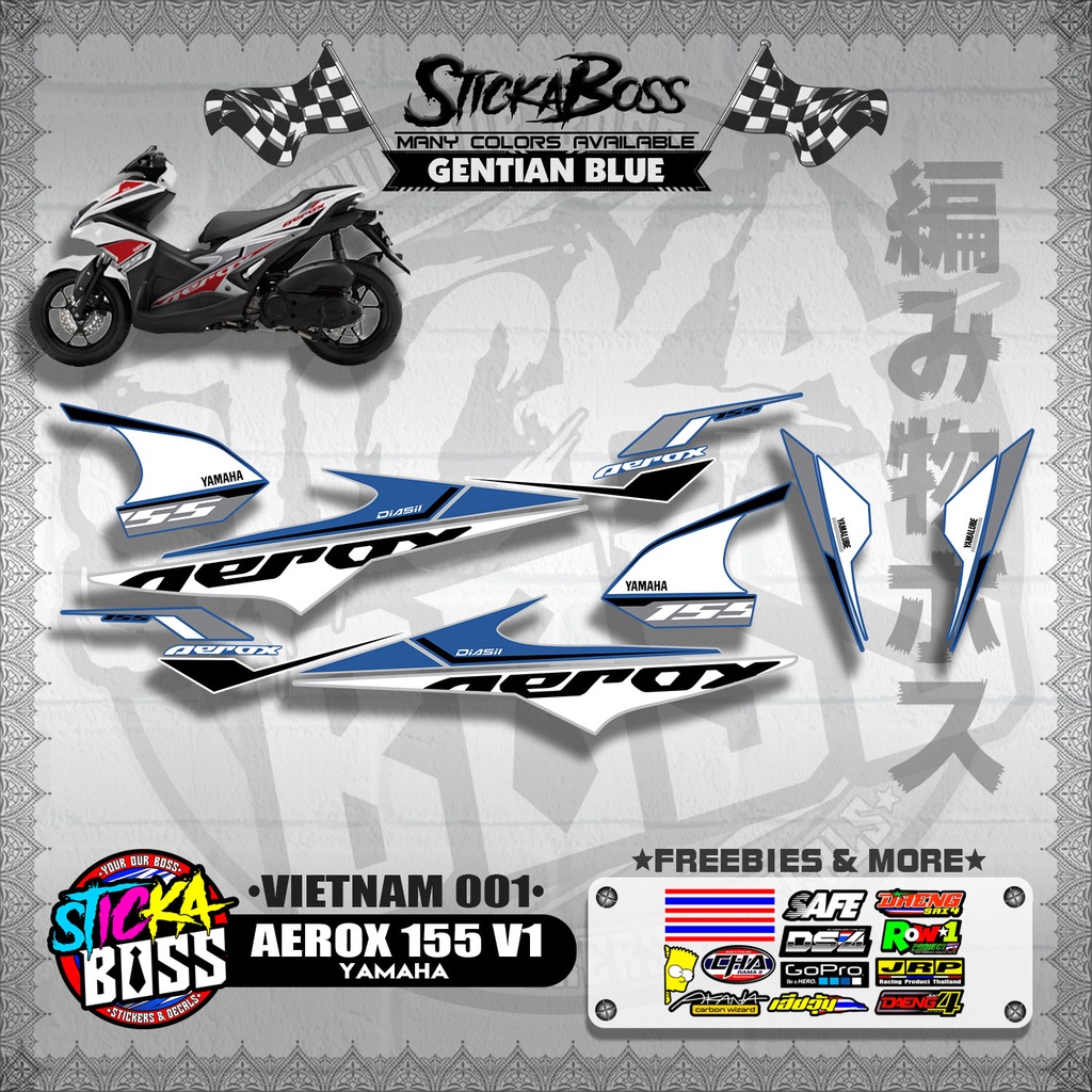 AEROX 155 V1 DECALS ( VIETNAM 001 )【WITH FREEBIES】 | Shopee Philippines