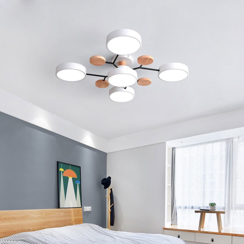 Nordic Ceiling Light Chandelier Bedroom Center Light Ceiling Led Modern ...