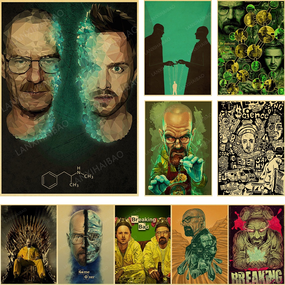 Breaking Bad Posters Movie Vintage Paper Poster Wall Painting Duvar ...