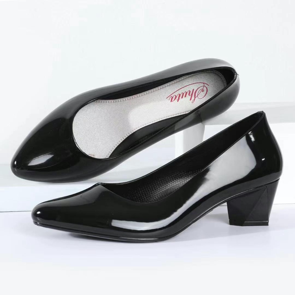 Ladies Korean Style block High heels Thick heel school work office ...