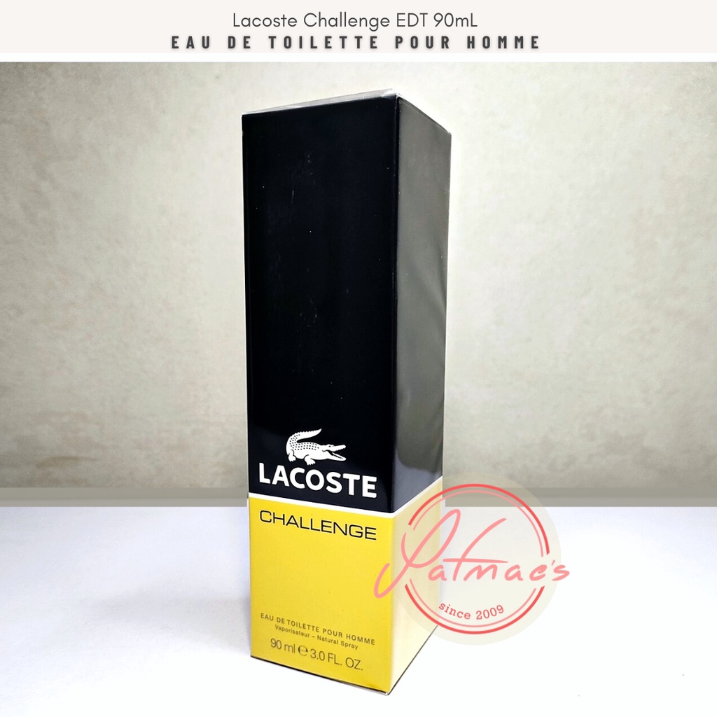 pmLacoste Challenge 90mL EDT Perfume Cologne Spray for Men | Shopee ...
