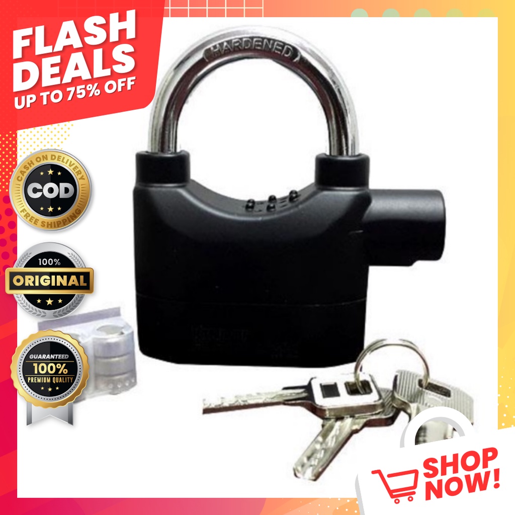 Handy Man Original Alarm Lock Anti Theft Security System Padlock Black ...