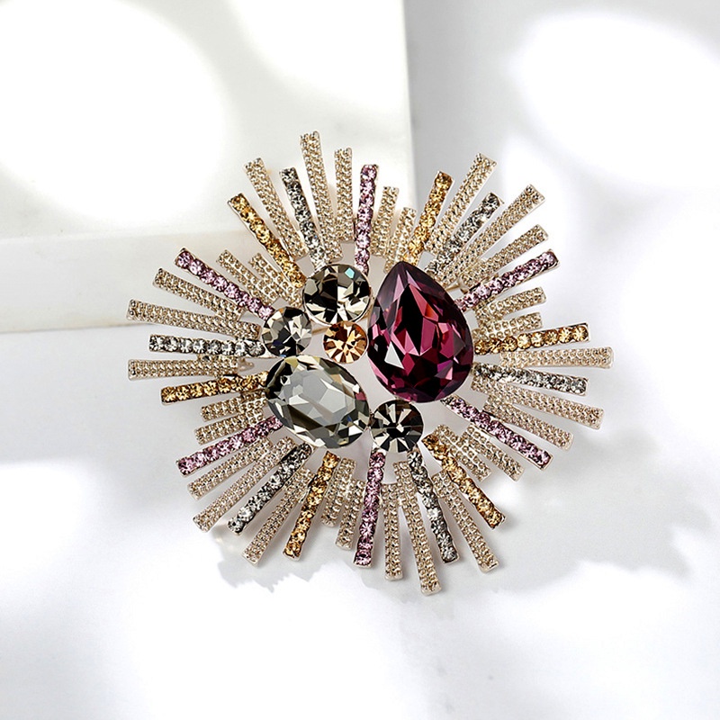 Crystal Brooch Women's Exquisite Luxury Sparkling Diamond Corsage Coat ...