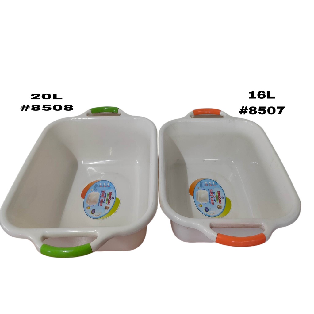 16 LITERS & 20 LITERS OROCAN Sure Grip Deep RECTANGULAR Basin | Shopee ...