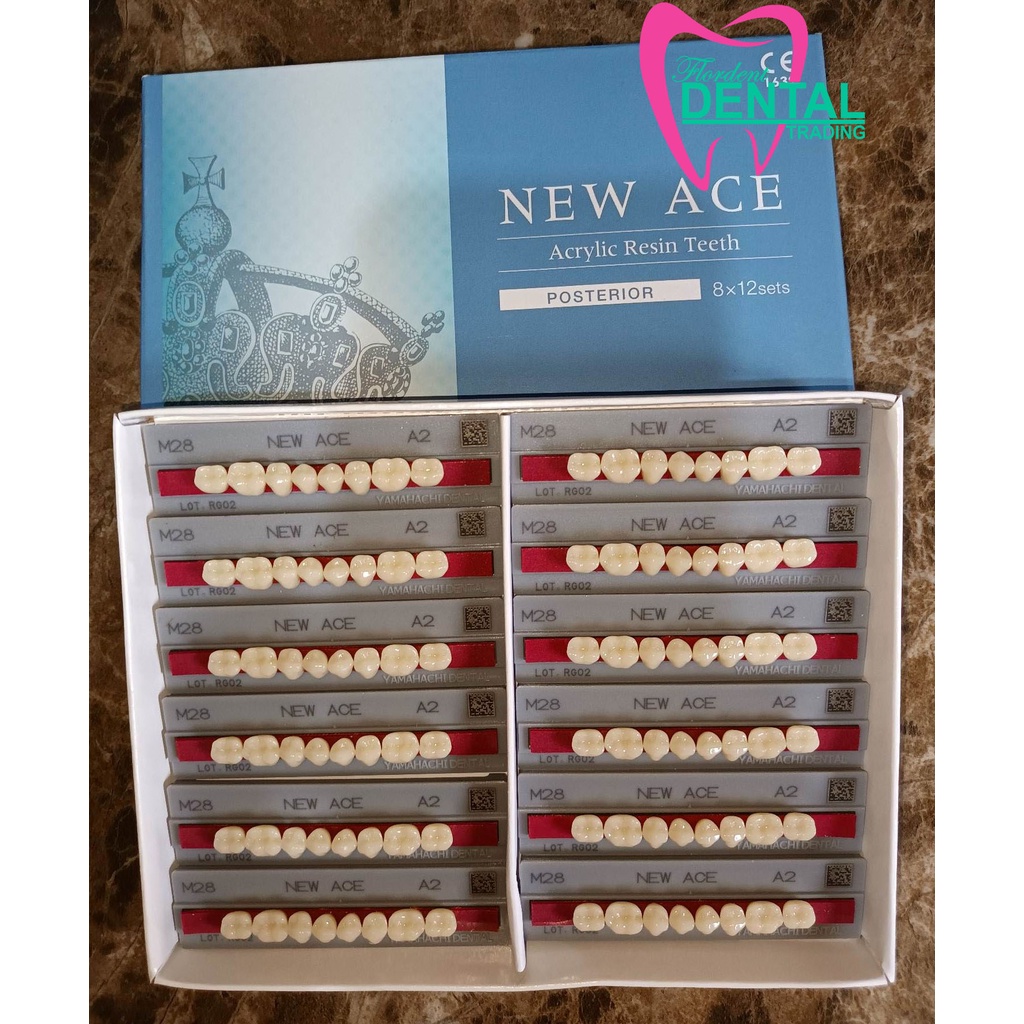 NEW ACE ACRYLIC RESIN TEETH SHADE A2 PONTICS | Shopee Philippines