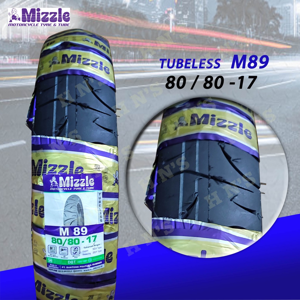 MIZZLE Tubeless Tires R17 M-89 / Roadrunner 80/80-17, 90/80-1 RIM 17 ...