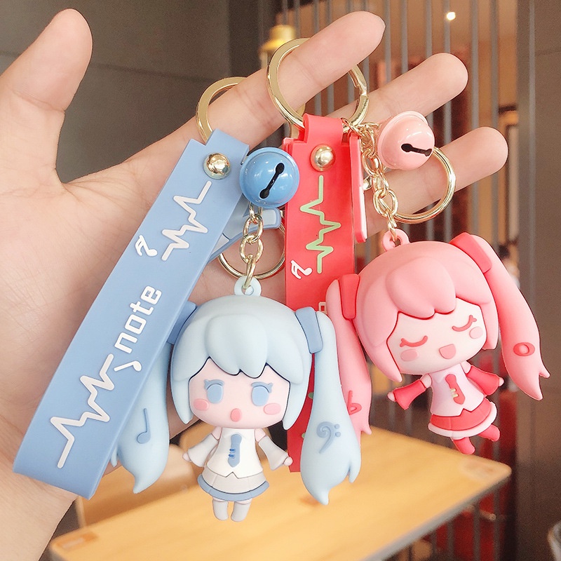19cm Miku Keychain Pendant KeyBuckle Anime Figure Hatsune Miku Anime ...