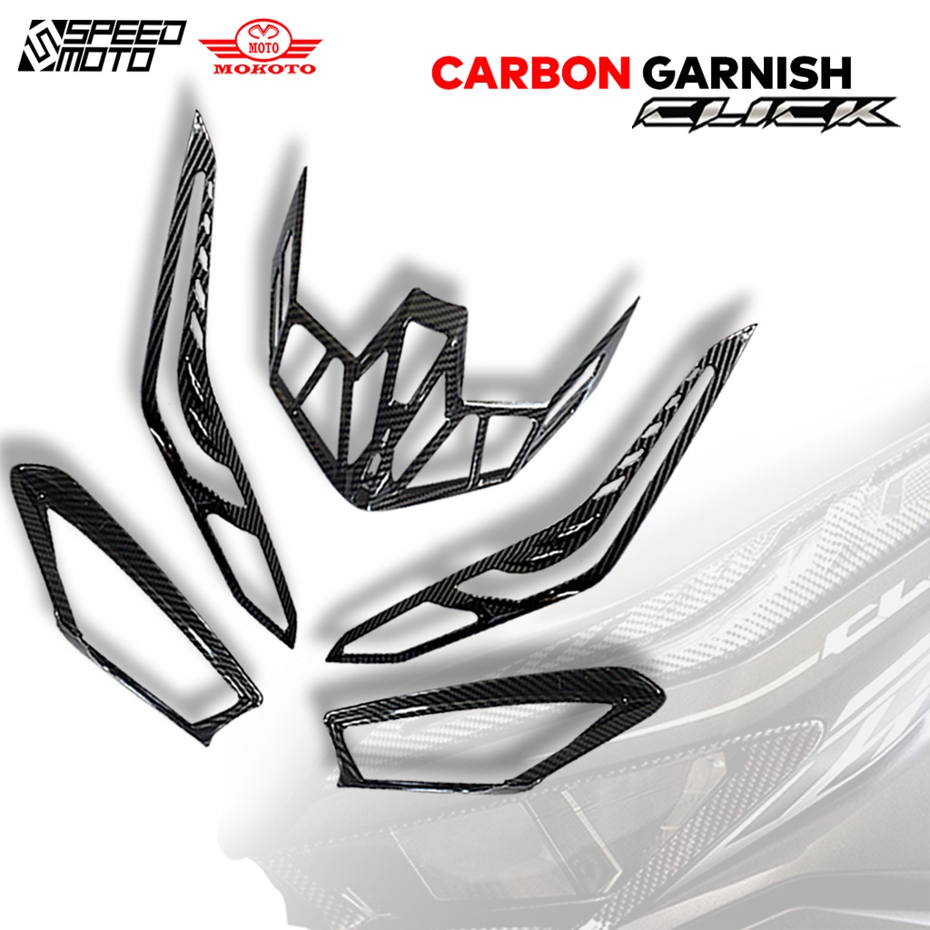 MOKOTO HONDA CLICK V2 3IN1 GARNISH SET COVER HEADLIGHT TAIL LIGHT ...