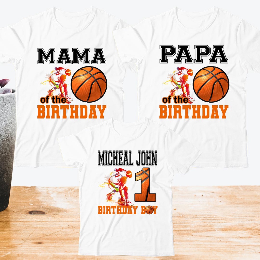 Basketball Birthday Personalized Kids Shirt Cotton Spandex | Shopee ...