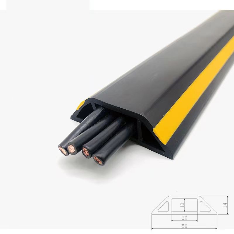 PVC Floor Cable Cover Anti-extrusion Cord Protector Self-Adhesive Power ...