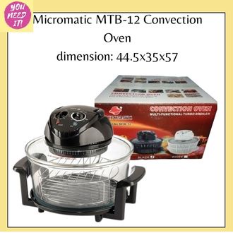 Micromatic MTB-12 CONVECTION OVEN/ 12 L MULTI-FUNCTION COOKING LOW FAT ...