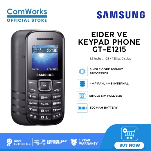 ComWorks Official Store | Samsung Eider VE Keypad Phone GT-E1215 ...