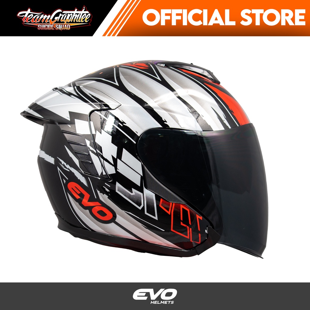EVO HELMET RX5 KATANA (HALF FACE DUAL VISOR) w/ free clear lens ...