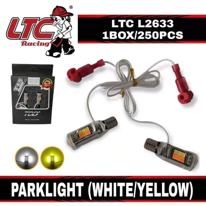 LTC ( 2633 )2Pcs UNIVERSAL T15 Dual Contact LED Park/Signal Light WHITE ...
