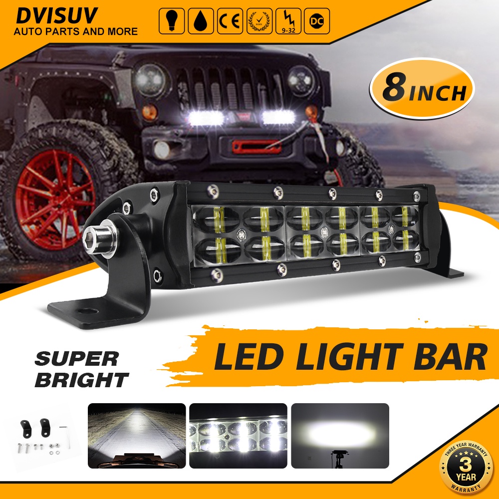 2-Row 6D Super Bright LED Light Bar Car Lights 6500K Spot Flood Combo ...