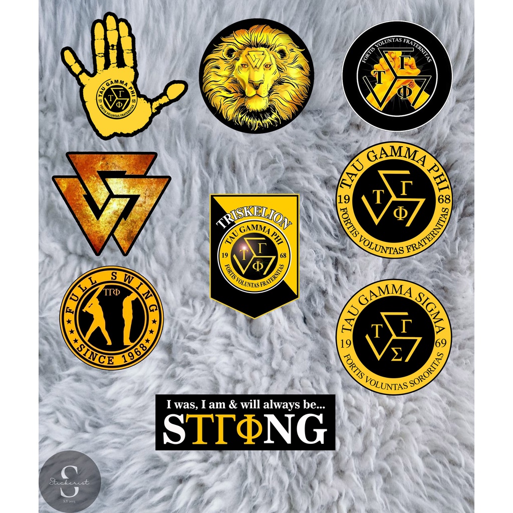 3D Tau Gamma Phi High Quality Laminated Vinyl Sticker For Car ...