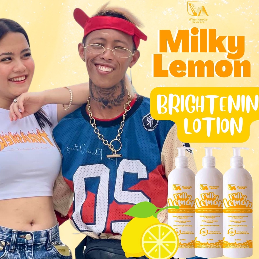 Whamonette Milky Lemon Brightening Lotion 200ml | 24 hours hydration for silky soft skin all ...