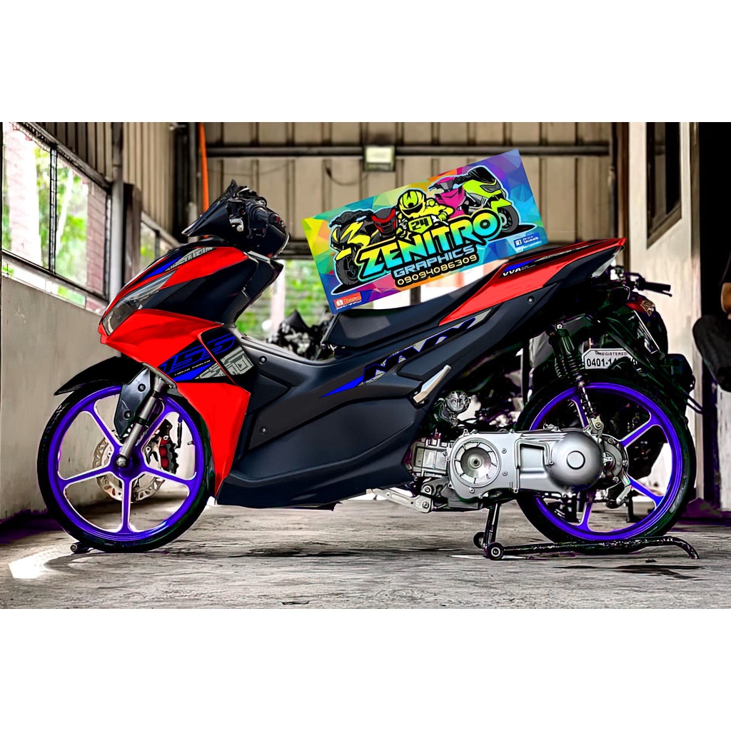 NVX 2023 DECALS FOR AEROX V2 RED (ZENITRO GRAPHICS) | Shopee Philippines