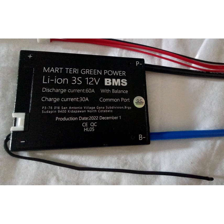 Lithium Ion BMS 3S 12v 3.7V 60A/30A with NTC temperature sensor ...