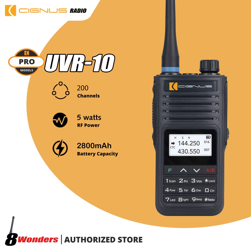 CIGNUS UVR-10 5WATTS TWO WAY RADIO | Shopee Philippines