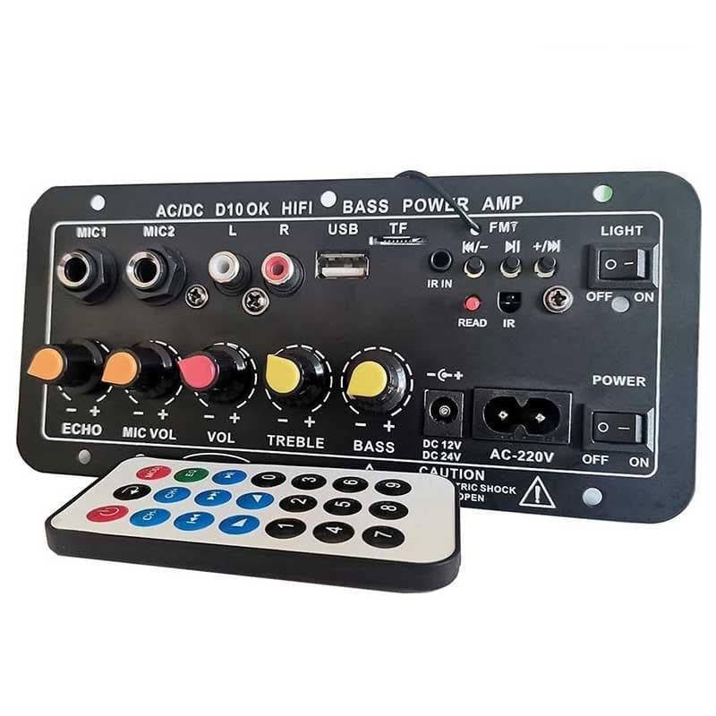 8-12 Inch Speaker AC 220V 12V 24V Digital Bluetooth Stereo Amplifier Board Subwoofer Dual ...