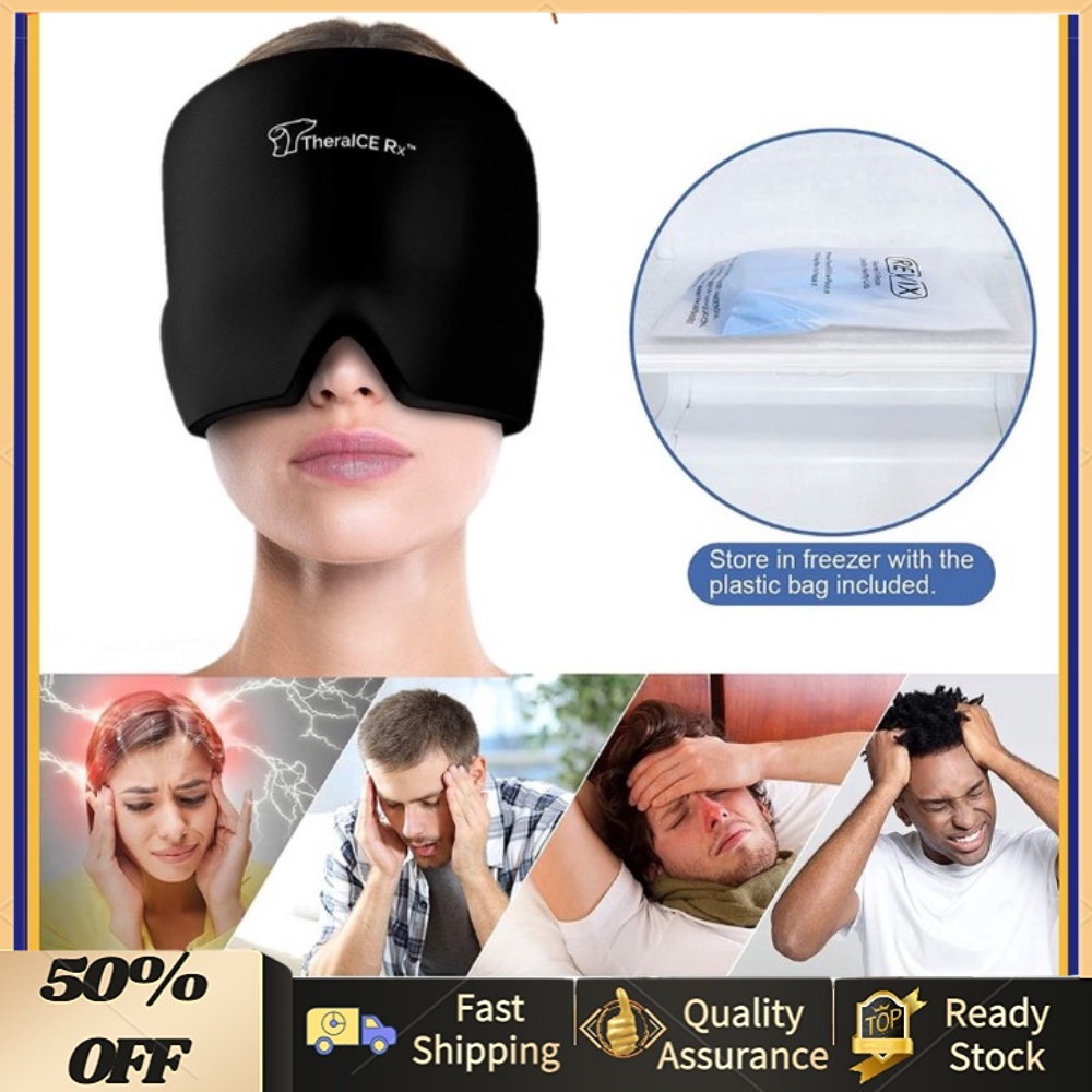 (Fast delivery) Cold therapy headache relief cap Flexible ice compress ...