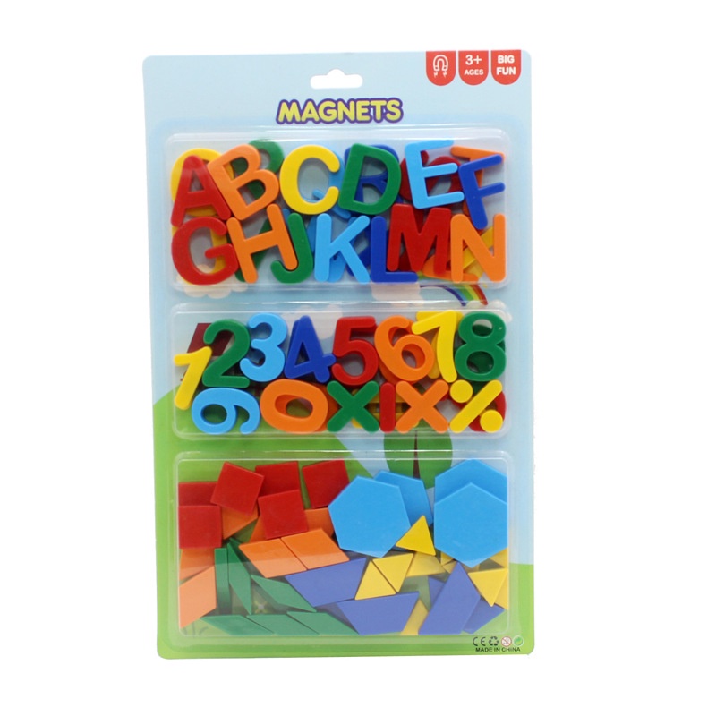 100PCS Magnetic Letters Alphabet Numbers Math Symbols Magnet Sticker ...