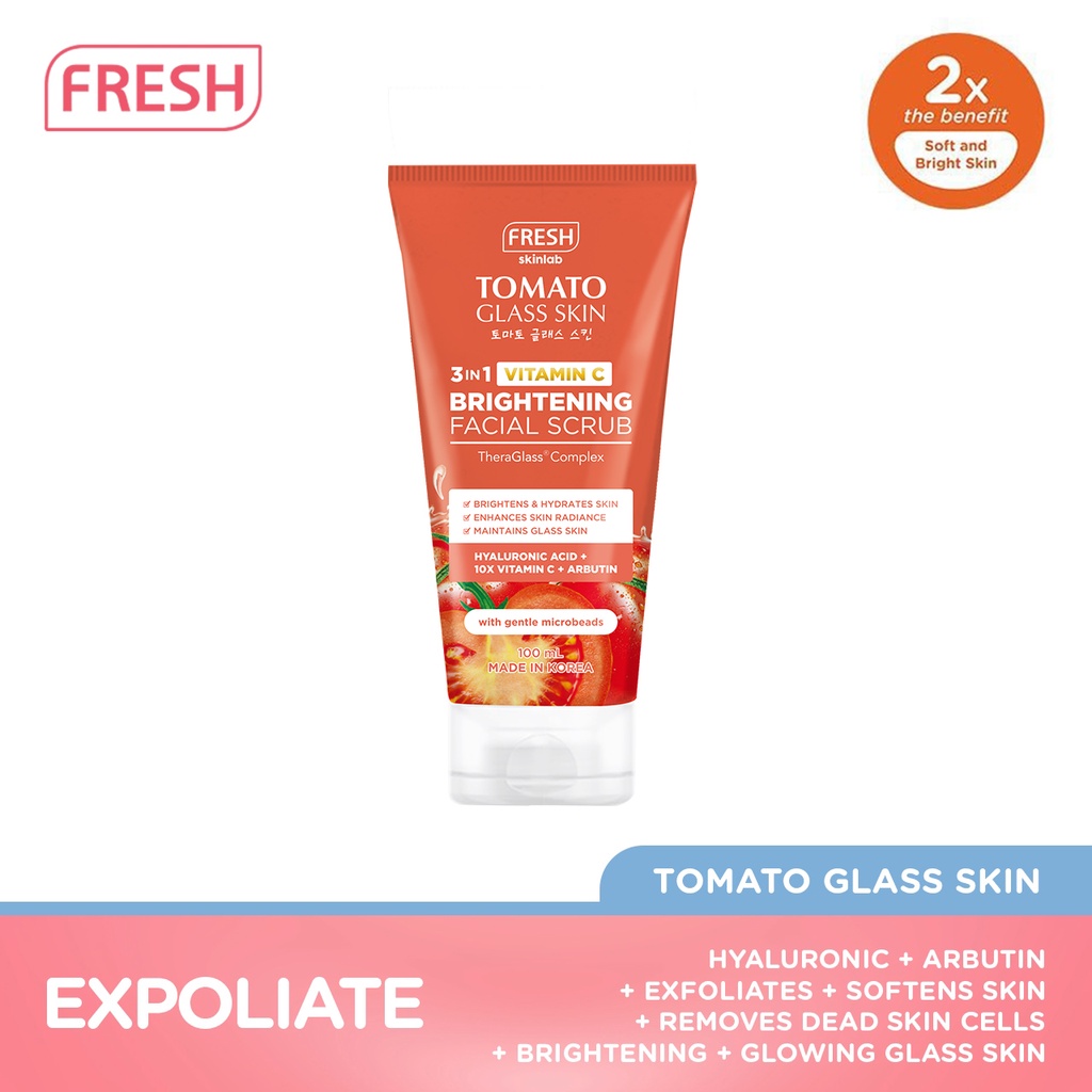 Fresh Skinlab Tomato Glass Skin Micro Polish Facial Scrub (100 ml ...