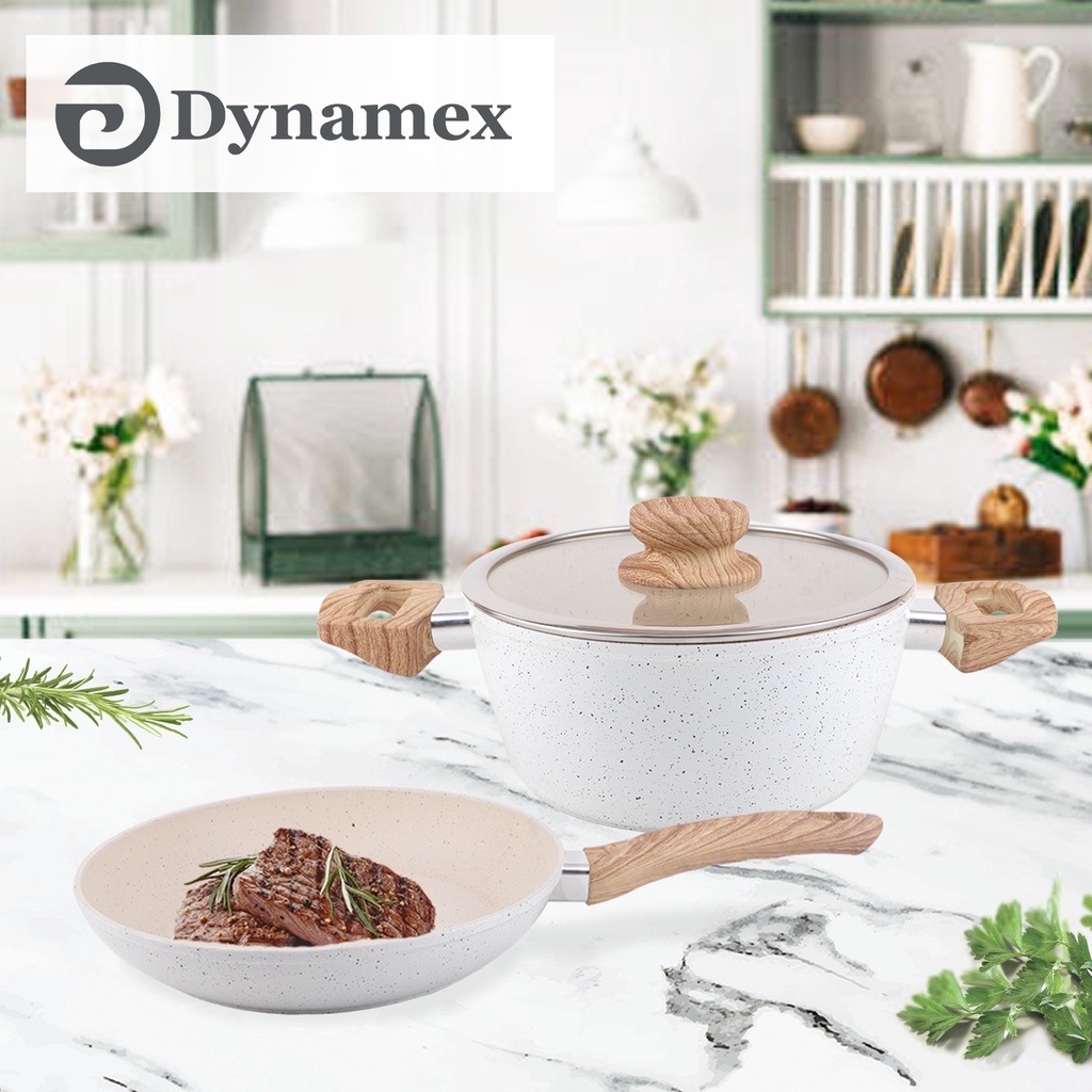 Dynamex Granite 3pcs Induction Cookware Superior 3-Layer non-stick ...
