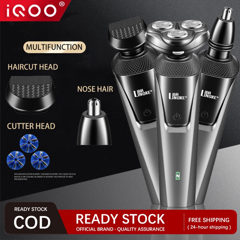 iQOO 4 In 1 Shaver Waterproof Blade 3D Electric Beard Shaver ...