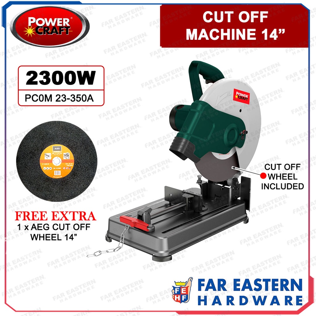 POWERCRAFT Cut Off Machine 14" 2300W PCOM 23-350A Chopsaw | Shopee ...