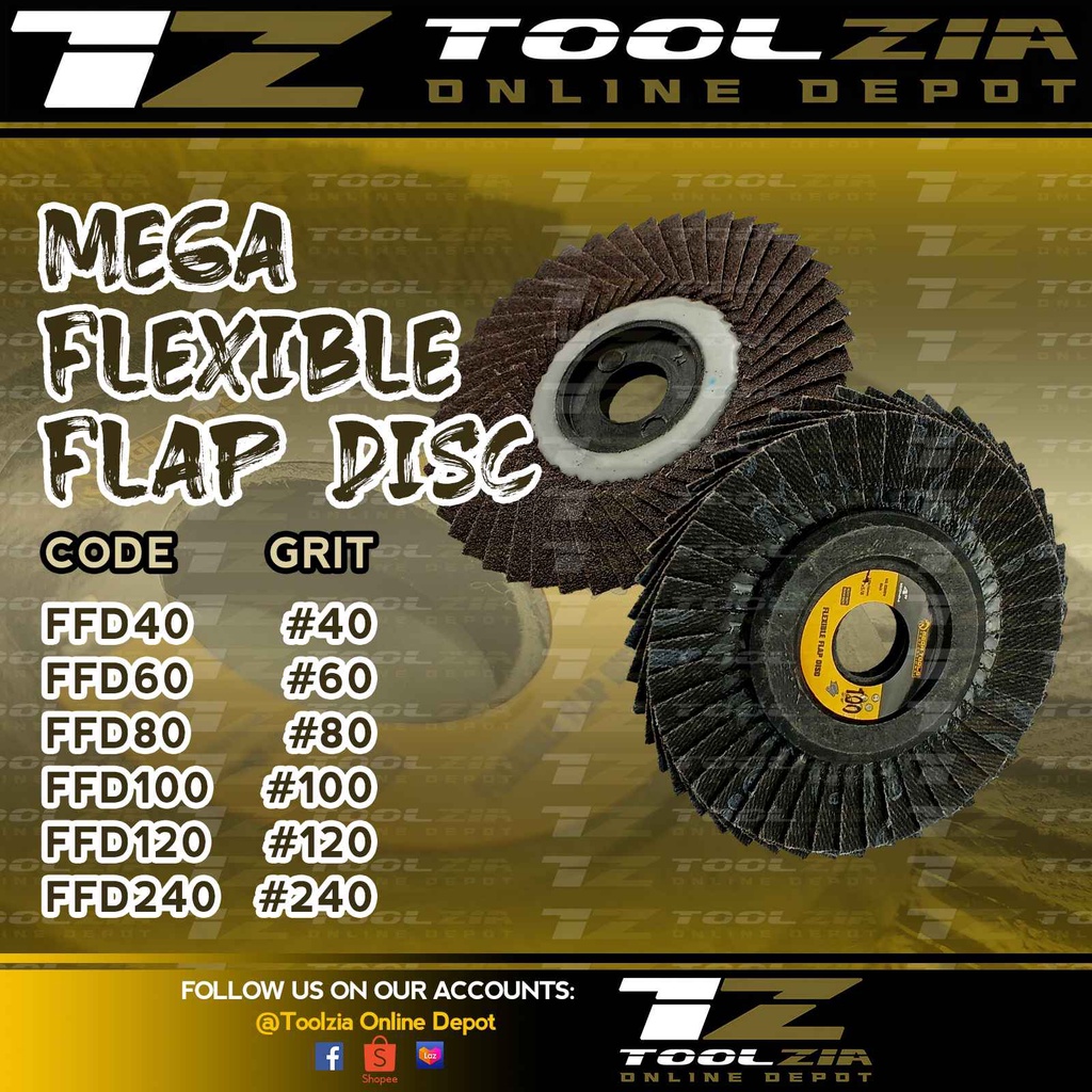 MEGA FLEXIBLE FLAP DISC 4" 100x16mm | Shopee Philippines