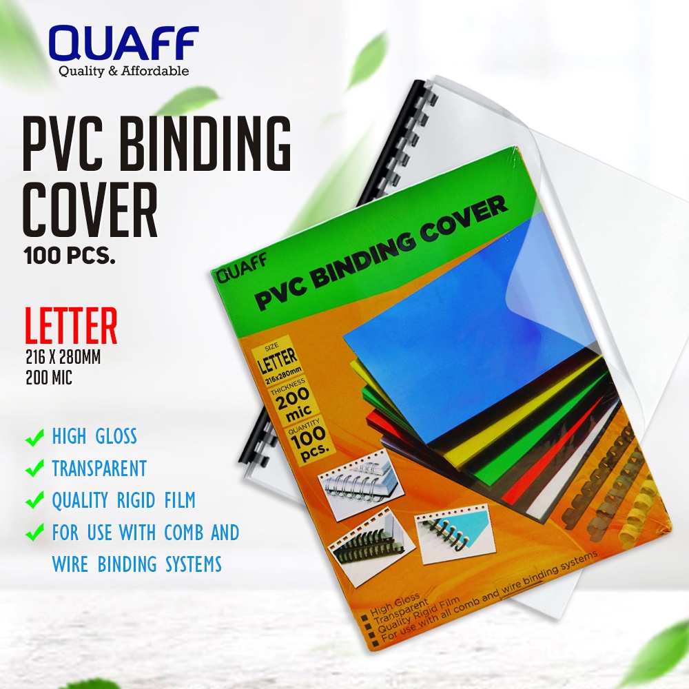 QUAFF PVC Binding Cover Short / A4 / Long | Shopee Philippines