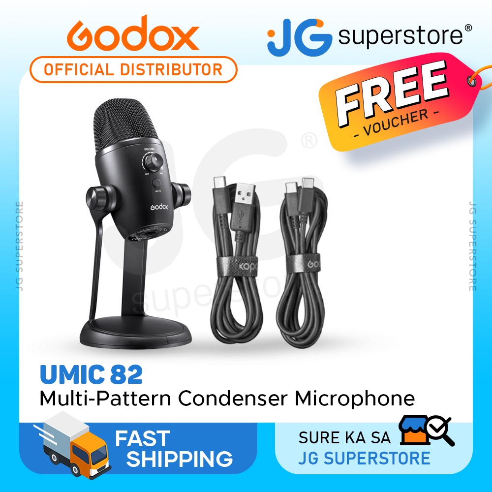 Godox uMic 82 Multi-Pattern USB Condenser Microphone w/4 Pick-Up ...