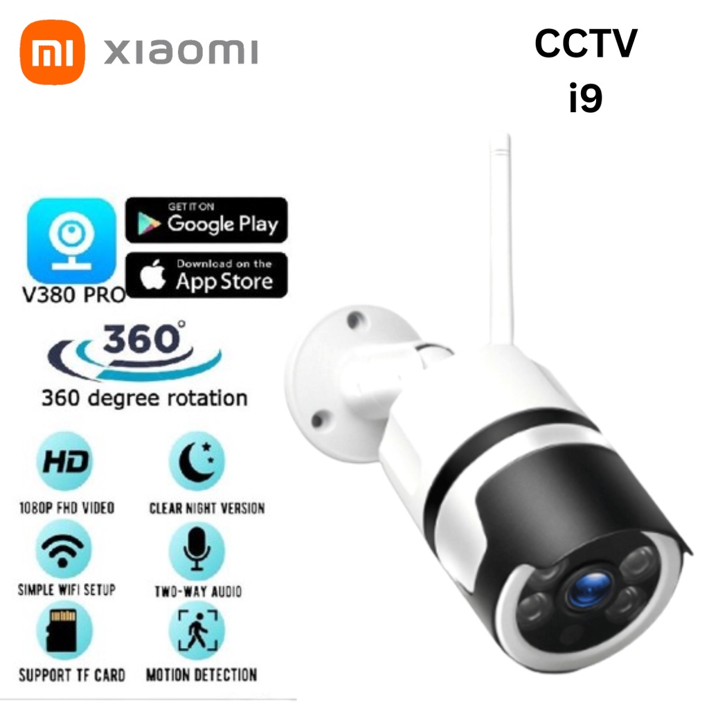 Xiaomi I9 CCTV Outdoor Wifi IP Security Camera Cam 1080P FHD Full Color ...