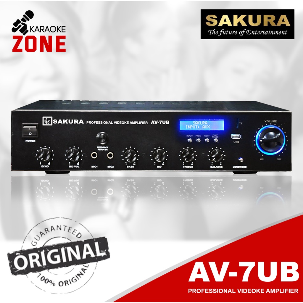 Sakura AV 7UB / Karaoke Amplifier / 1700w / Bluetooth, USB, SD / Original Sakura / Av 7Ub / Av 7 ...