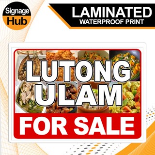 LUTONG ULAM | KAKANIN | IHAW Signs 1 | Laminated Signage | A4 ( 8" X 11 ...