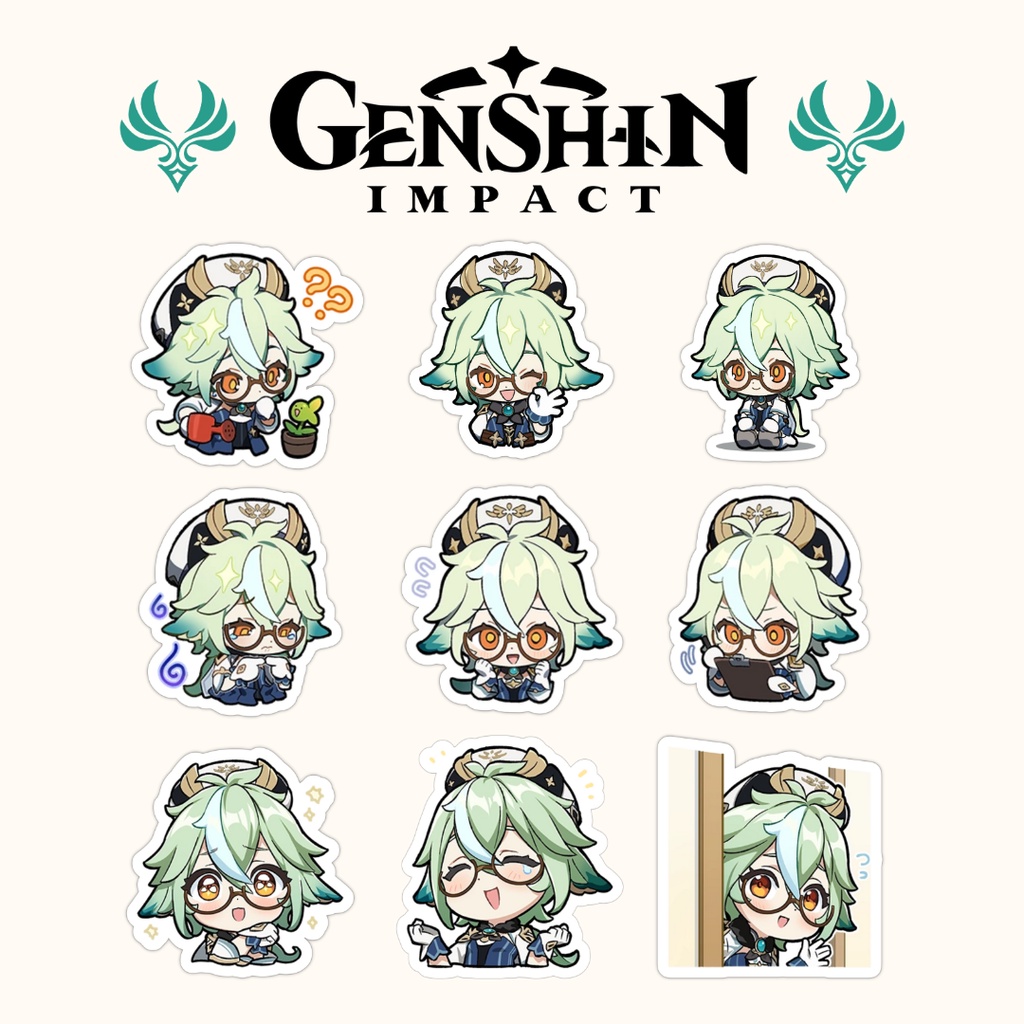 Genshin Impact Sucrose Emoji Sticker Set (9pcs) | Shopee Philippines