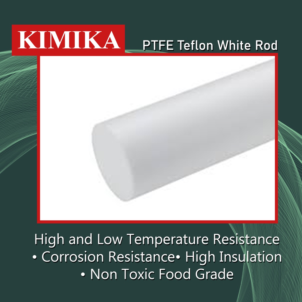 PTFE Teflon White Rod 15mm dia. x 1 foot L High Performance Engineering ...
