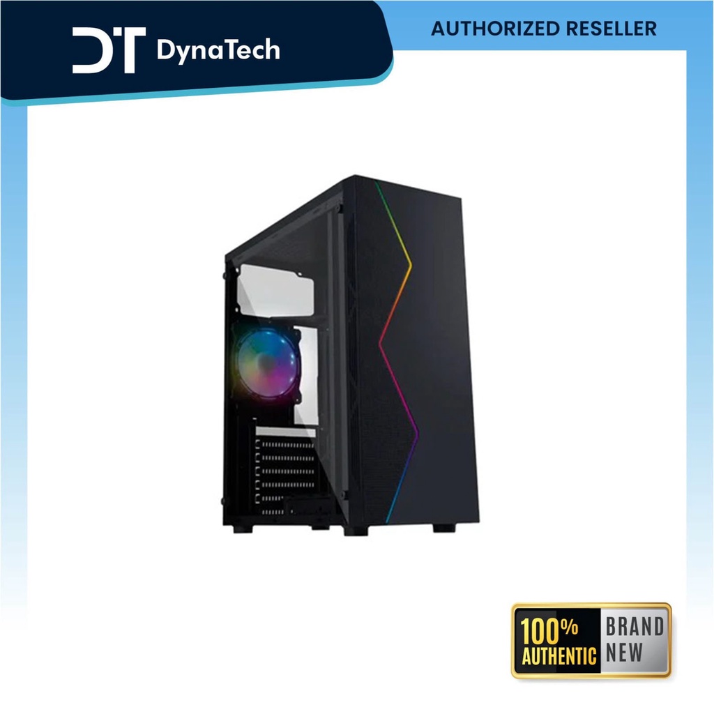 Trendsonic Astra TG RGB Black ATX Case w/ 1x120mm Fan | Shopee Philippines