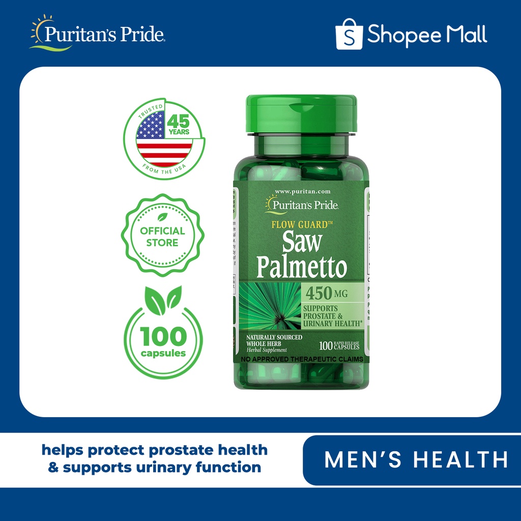 Saw Palmetto 450mg 100 capsules Puritan's Pride | Shopee Philippines