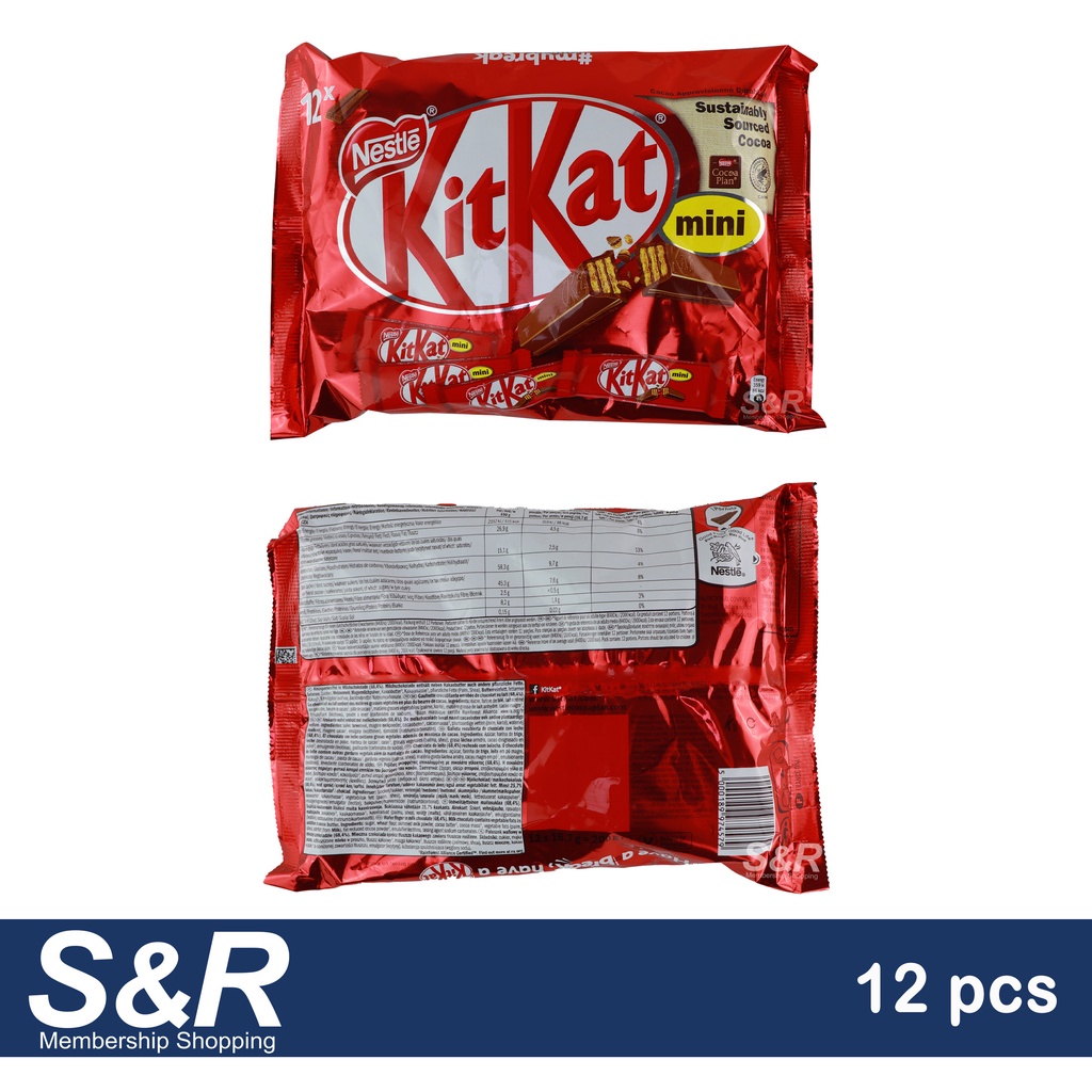 KitKat Original Mini Milk Chocolate Wafers (16.7g x 12pcs) | Shopee Philippines