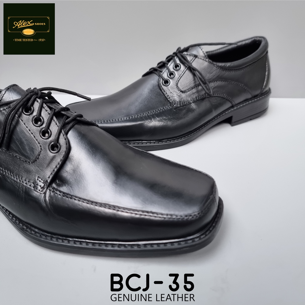 ALEX SHOES MEN'S MARIKINA MADE TAHI SWELAS GENUINE LEATHER BLACK SHOES ...