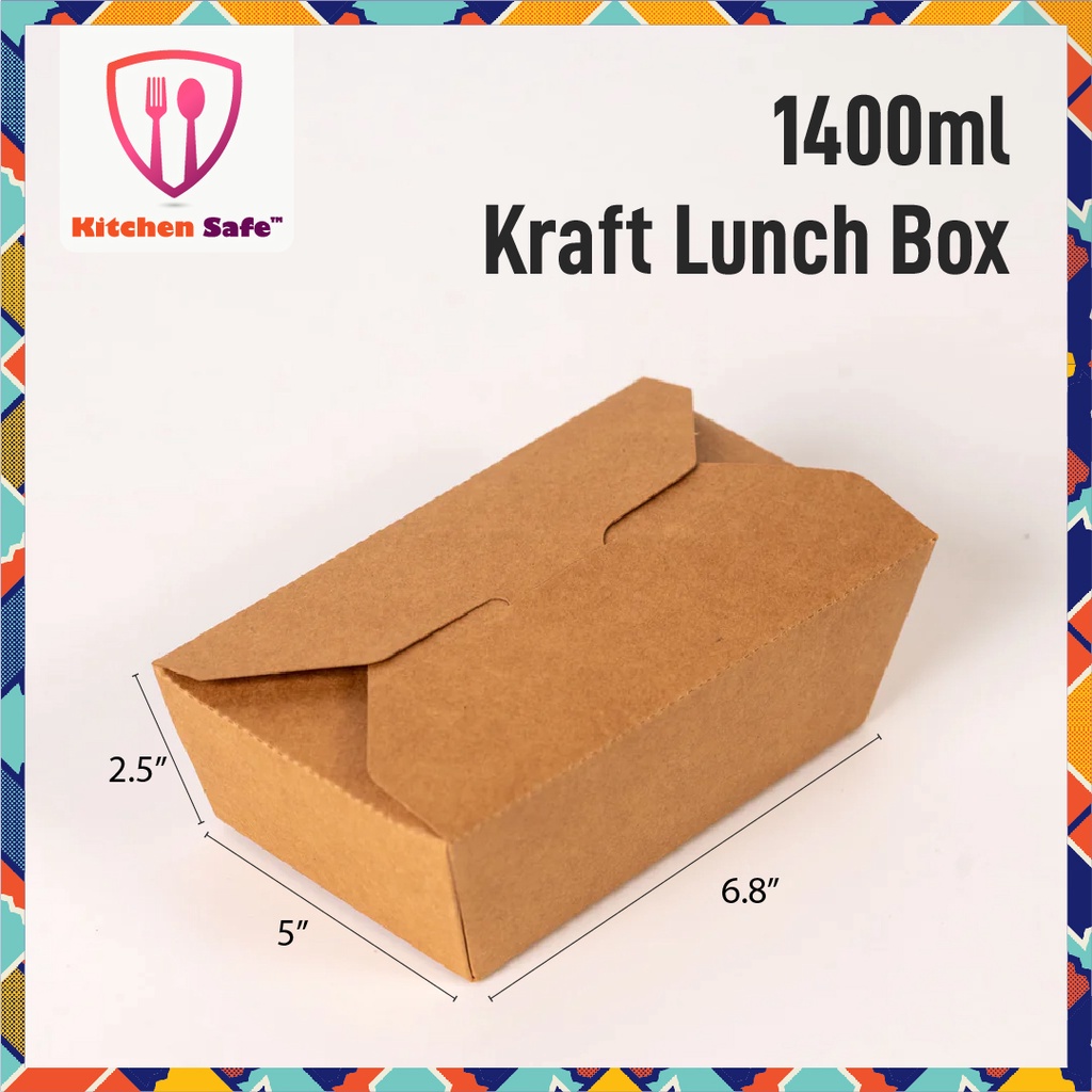 KRAFT LUNCHBOX 1400ML FOOD PACKAGING 1.4L TAPSILOG SPAGHETTI MEAL ...