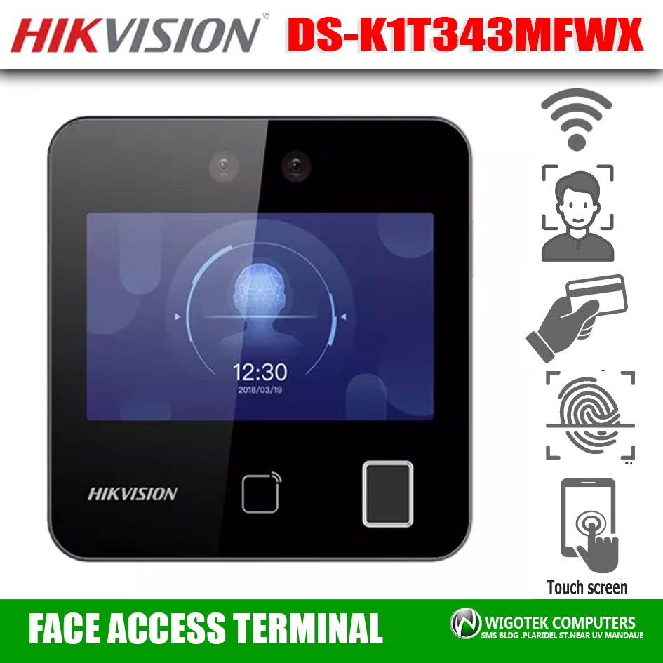 Hikvision DS-K1T343MFWX FACE RECOGNATION TERMINAL | FINGER PRINT | CARD | Shopee Philippines