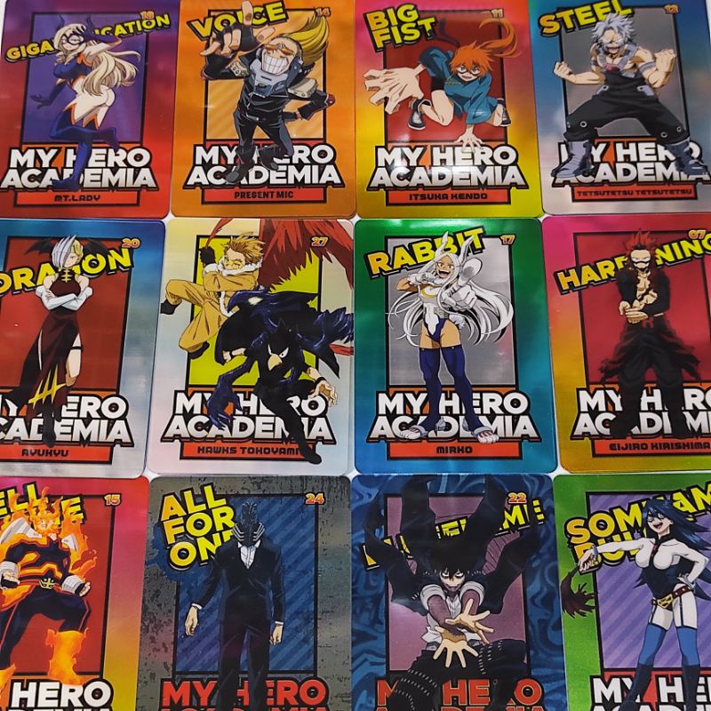 My Hero Academia ~ Metallic Collectible Cards / Clear Cards | Shopee ...