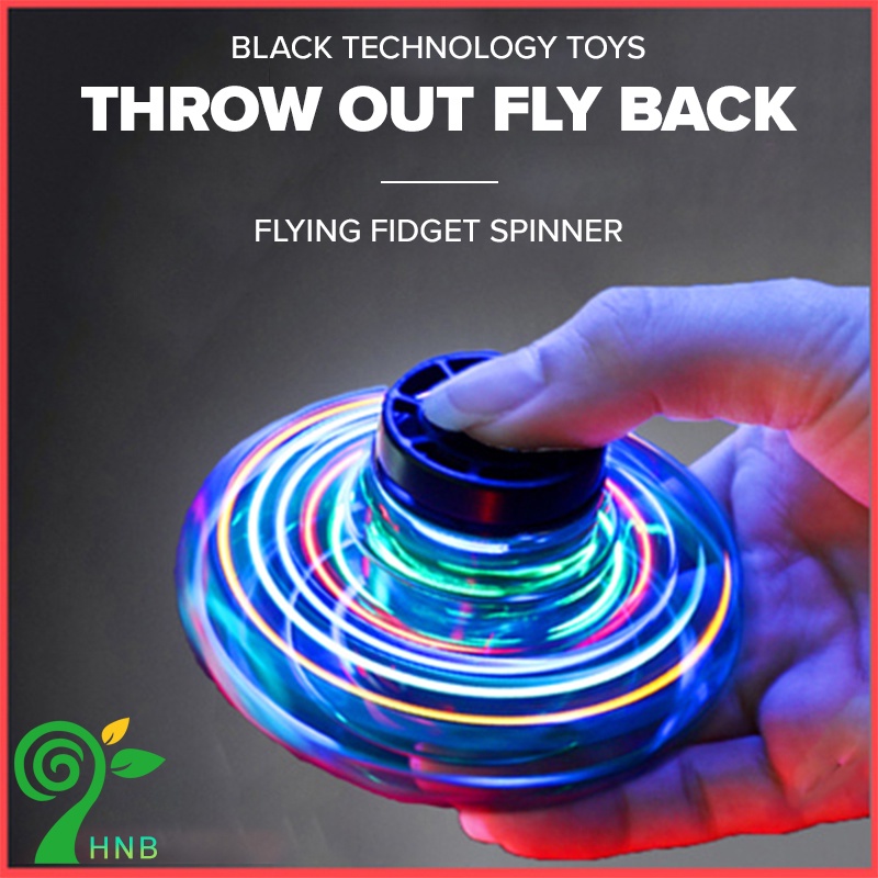Flying Spinner Mini UFO Drone Flying Toy Hand Operated Fly Fidget Toys ...