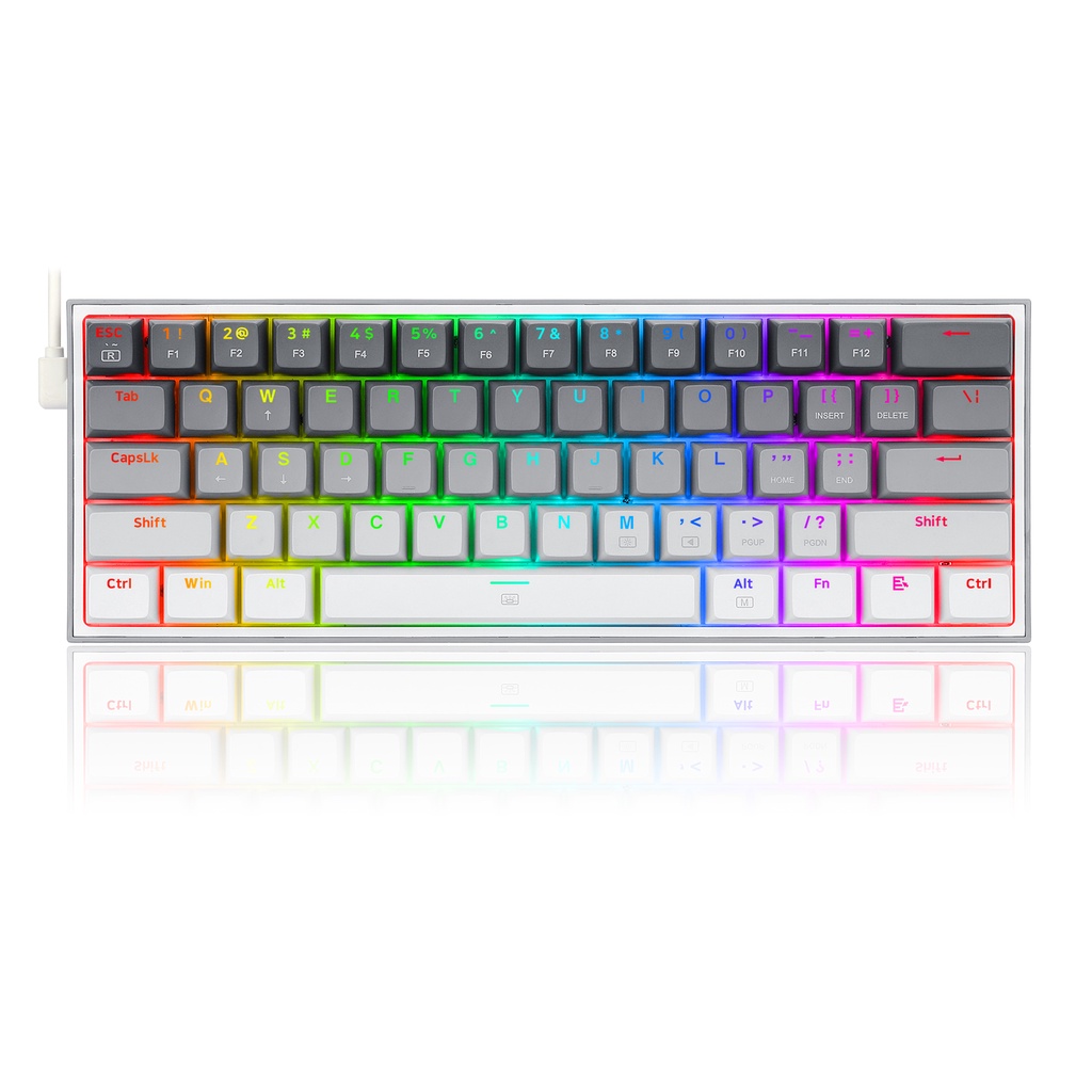 Redragon Fizz K617gbr-Rgb K617ggw-Rgb 60% Wired Rgb Gaming Mechanical ...