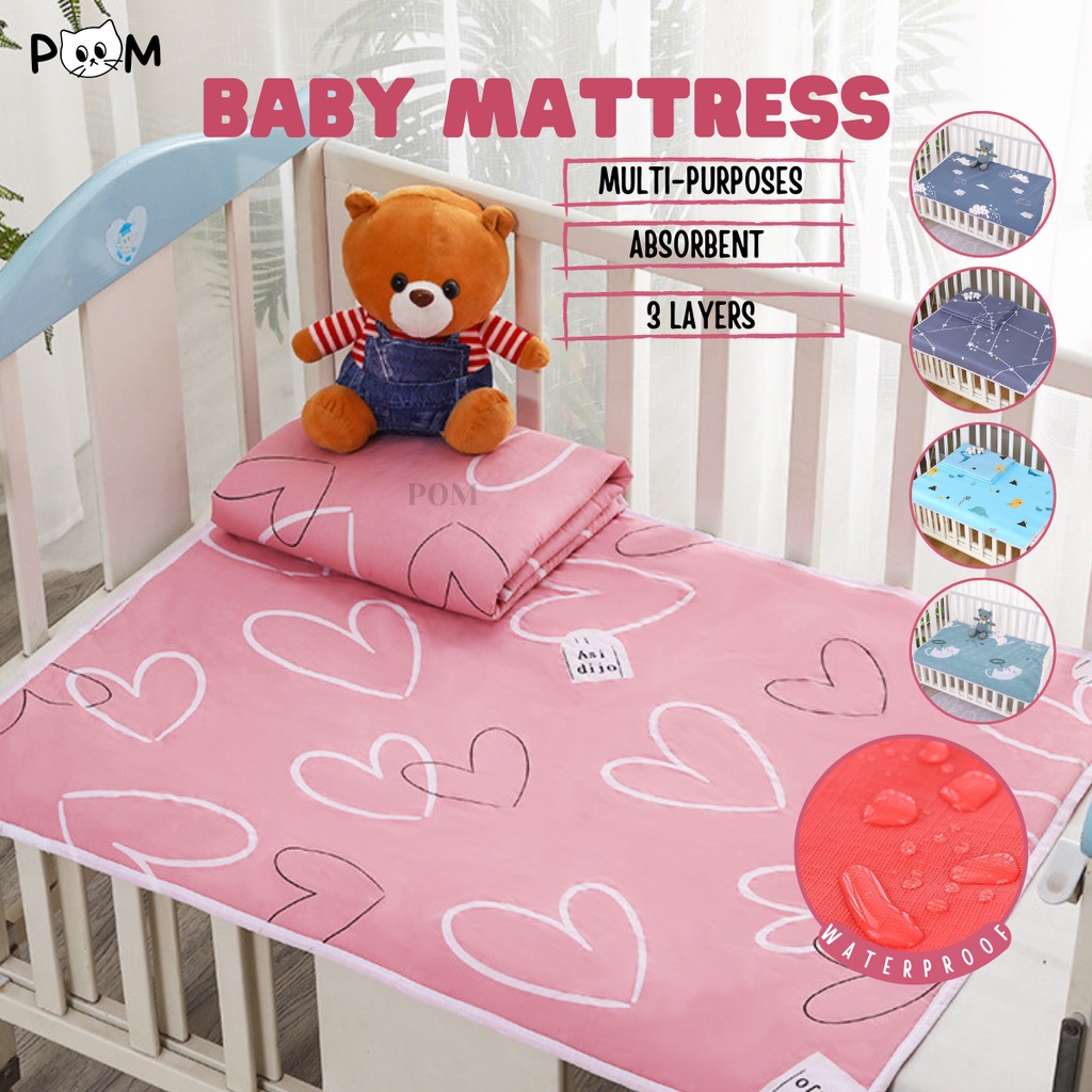 POM 90cm Baby Waterproof Pads Diaper Changing Mat Pad Cotton Mattress ...